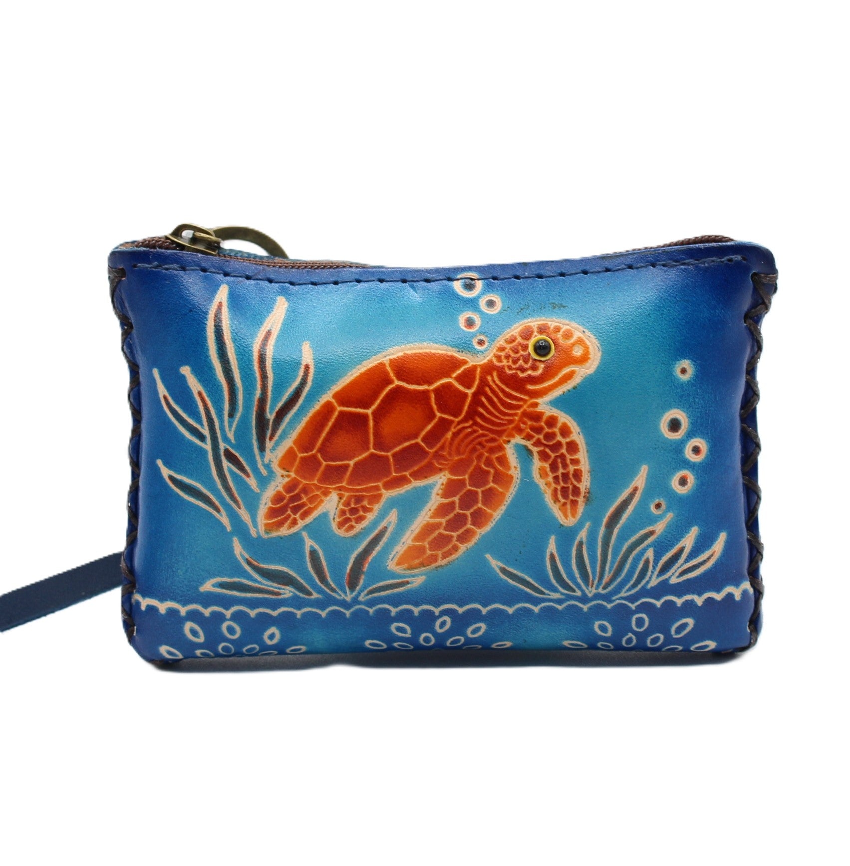 Leather Sea Turtle Coin Purse – Sunflower Handmade Leather inc